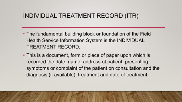 FIELD HEALTH SERVICE INFORMATION SYSTEM - CHN | PPTX