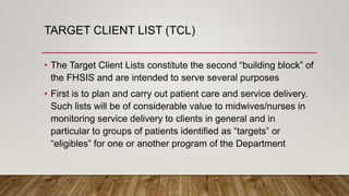 FIELD HEALTH SERVICE INFORMATION SYSTEM - CHN | PPTX