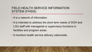FIELD HEALTH SERVICE INFORMATION SYSTEM - CHN | PPTX