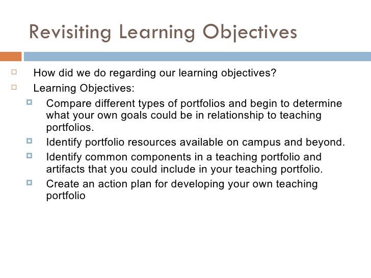 Introduction to Teaching Portfolios