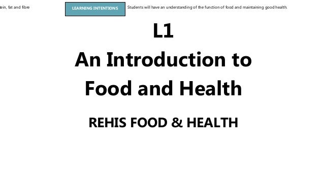 REHIS Food and health an introduction | PPTX