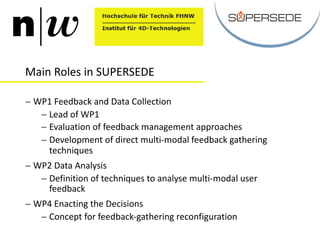 Fhnw - role in SUPERSEDE | PPT