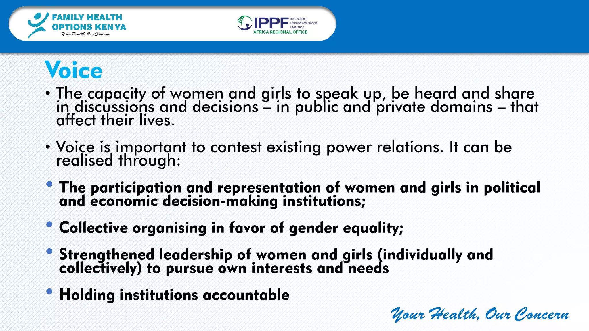 Gender Transformative Approach FHOK presentation | PDF