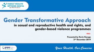 Gender Transformative Approach FHOK presentation | PDF