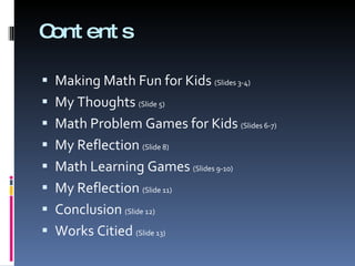 How To Make Math Fun For Kids | PPT