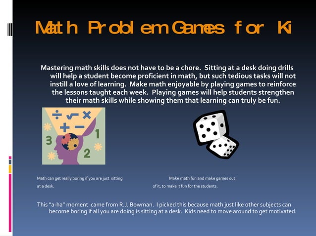 How To Make Math Fun For Kids | PPT