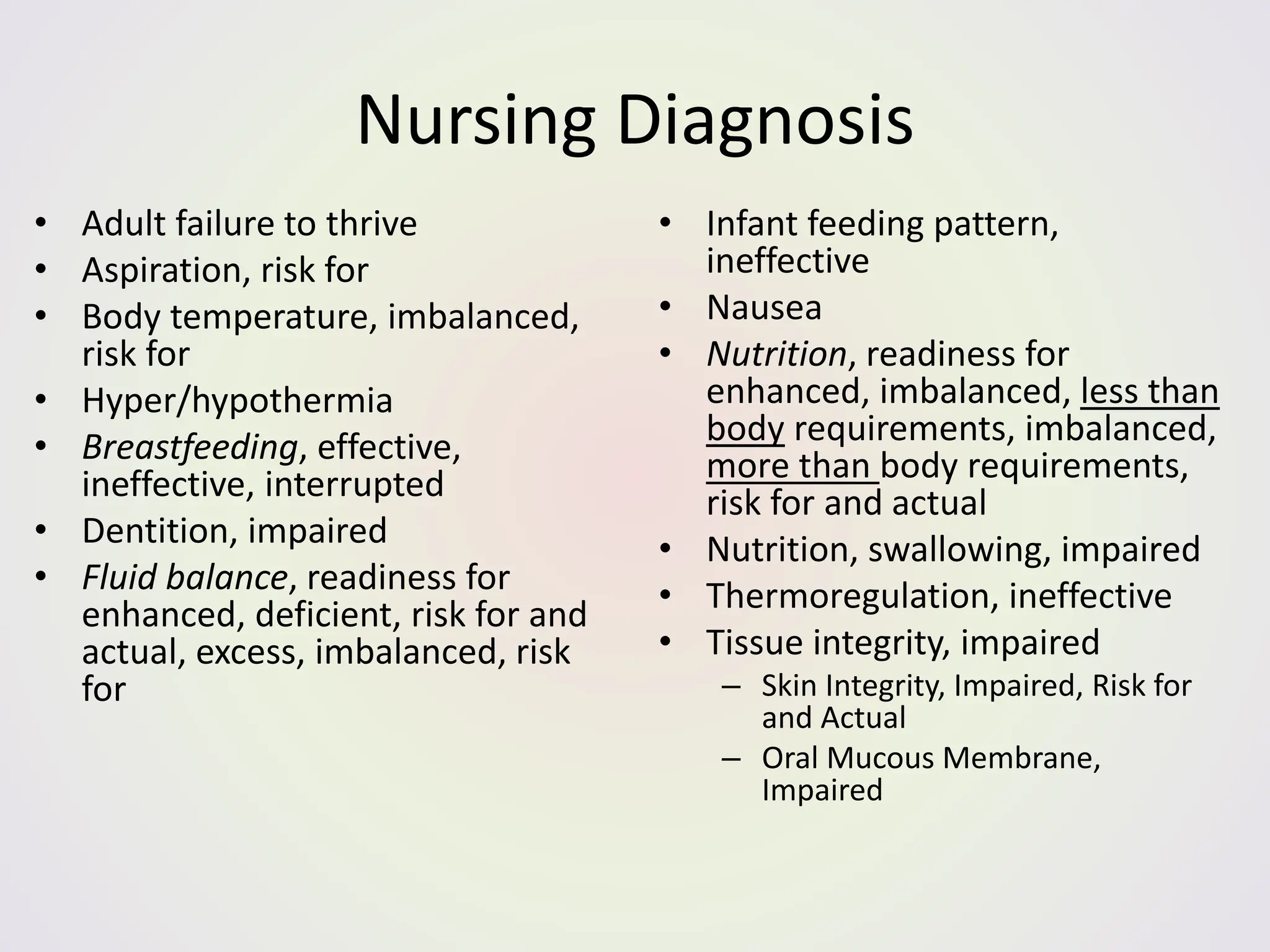Functional Health Patterns 1 Nutrition and Metabolic Pattern.ppt