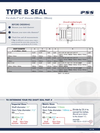 ETANCHEITE PSS SHAFT SEAL | PDF