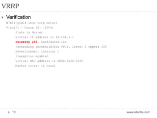 Fhrp notes | PPTX | Computer Networking | Computing