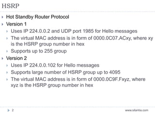 Fhrp notes | PPTX | Computer Networking | Computing