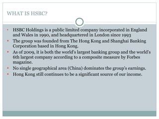 A presentation of HSBC | PPT