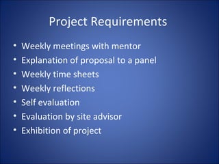 Franklin High School - Senior Project Overview | PPT