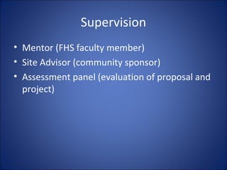 Franklin High School - Senior Project Overview | PPT