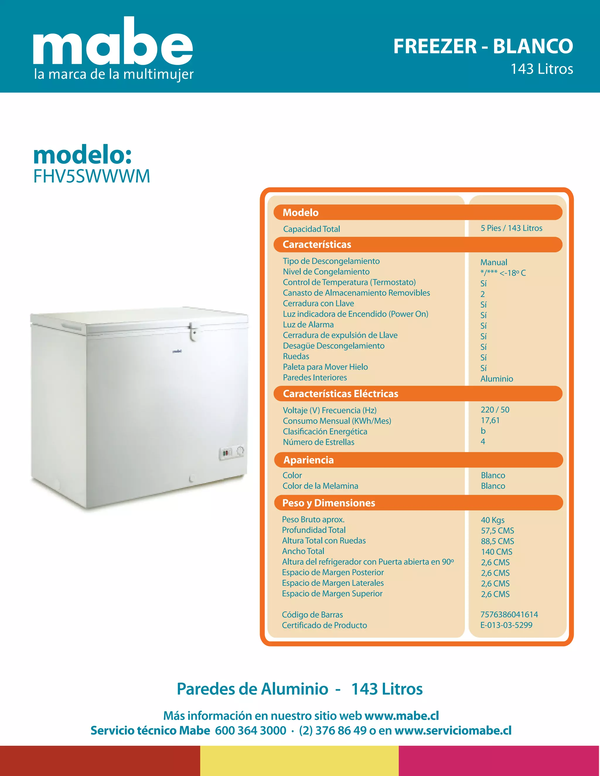 Freezer Mabe FHV5SWWWM | PDF