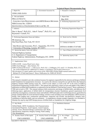 FHWA Pile construction method and design | PDF