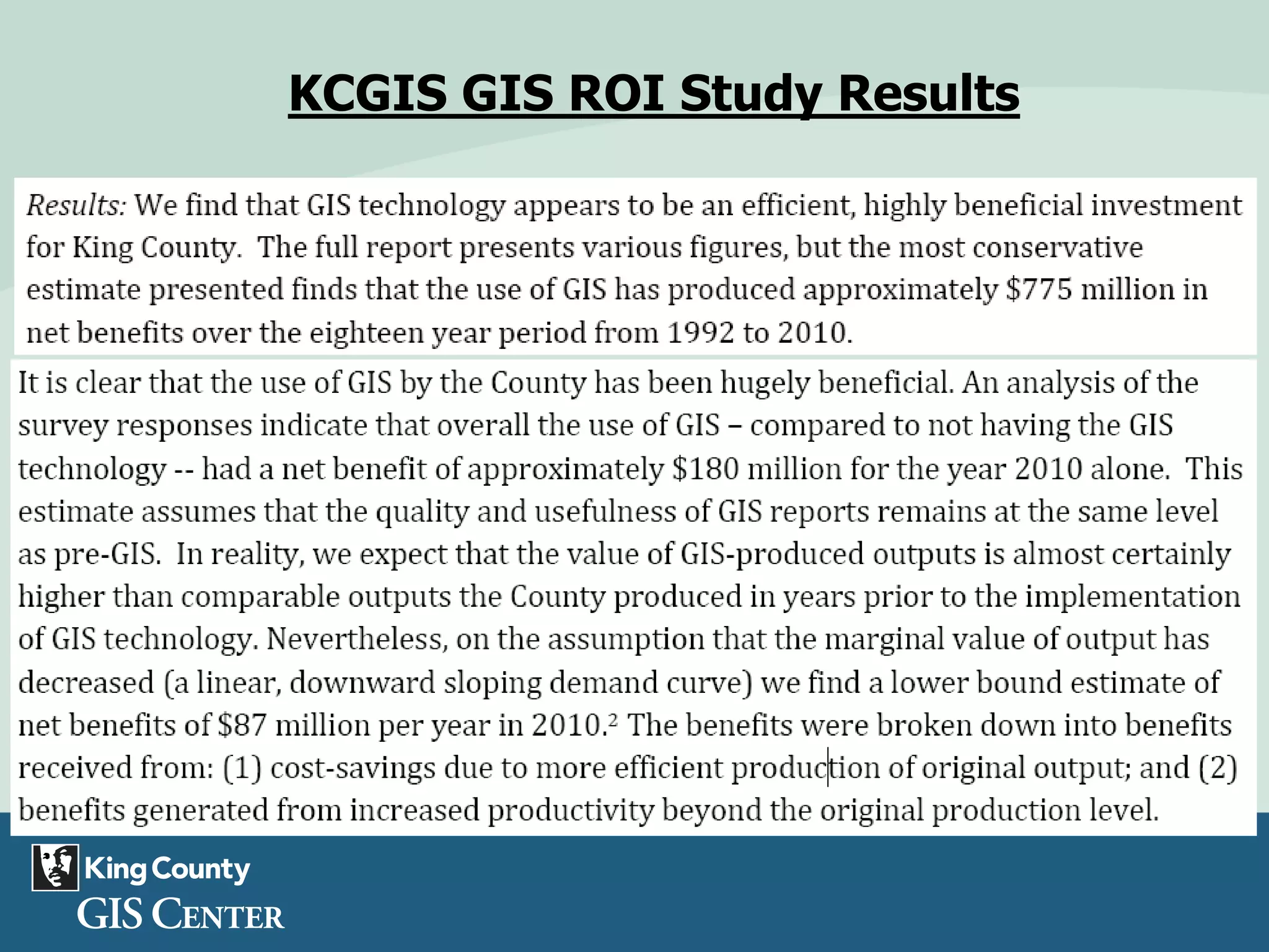 GIS Return on Investment | PDF