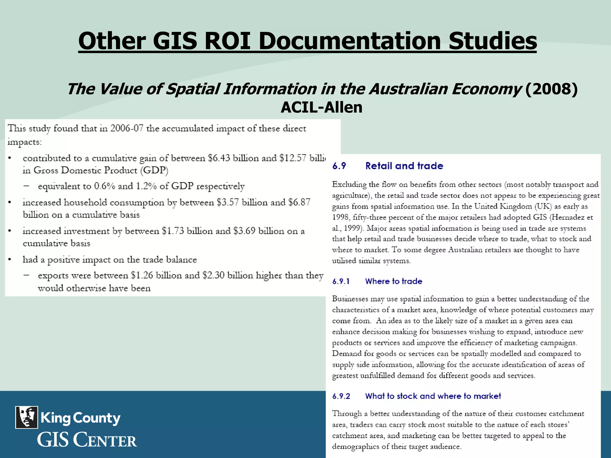 GIS Return on Investment | PDF