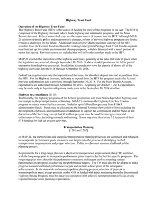 FHWA MAP-21 Summary | PDF