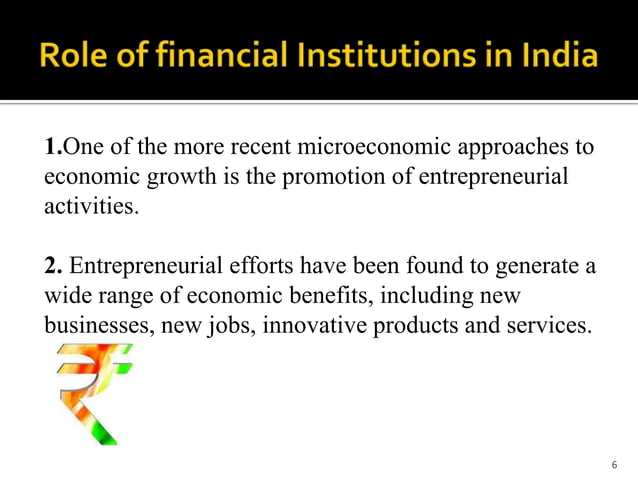 Role of Financial Institutions in India | PPTX
