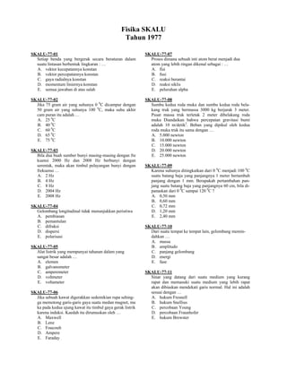 SOAL FISIKA : Fi 1977 | PDF