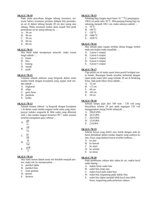 SOAL FISIKA : Fi 1978 | PDF