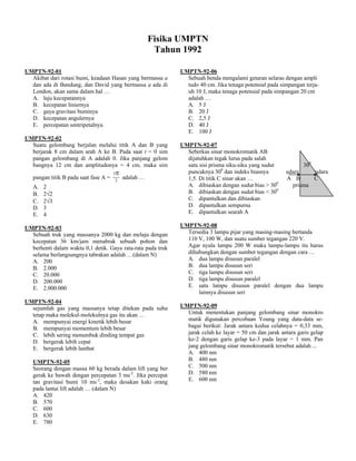 SOAL FISIKA : Fi 1992 | PDF