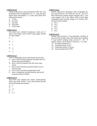 SOAL FISIKA : Fi 1992 | PDF