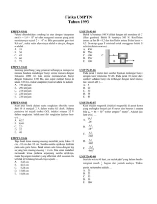 SOAL FISIKA : Fi 1993 | PDF