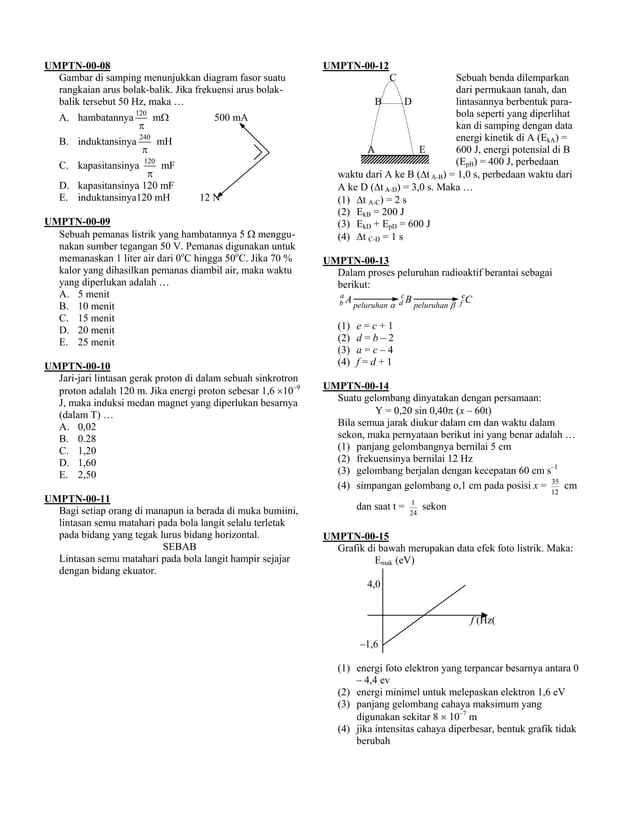 SOAL FISIKA : Fi 2000 | PDF