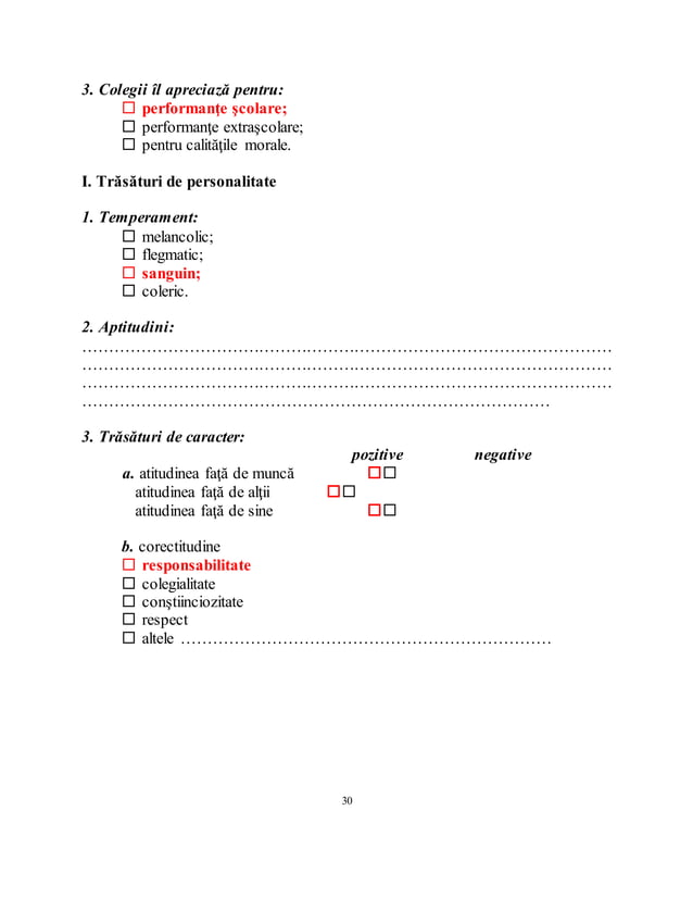 Fişă de-caracterizare-psihopedagogică, Pedagogie, Portofoliu, An 3 ...