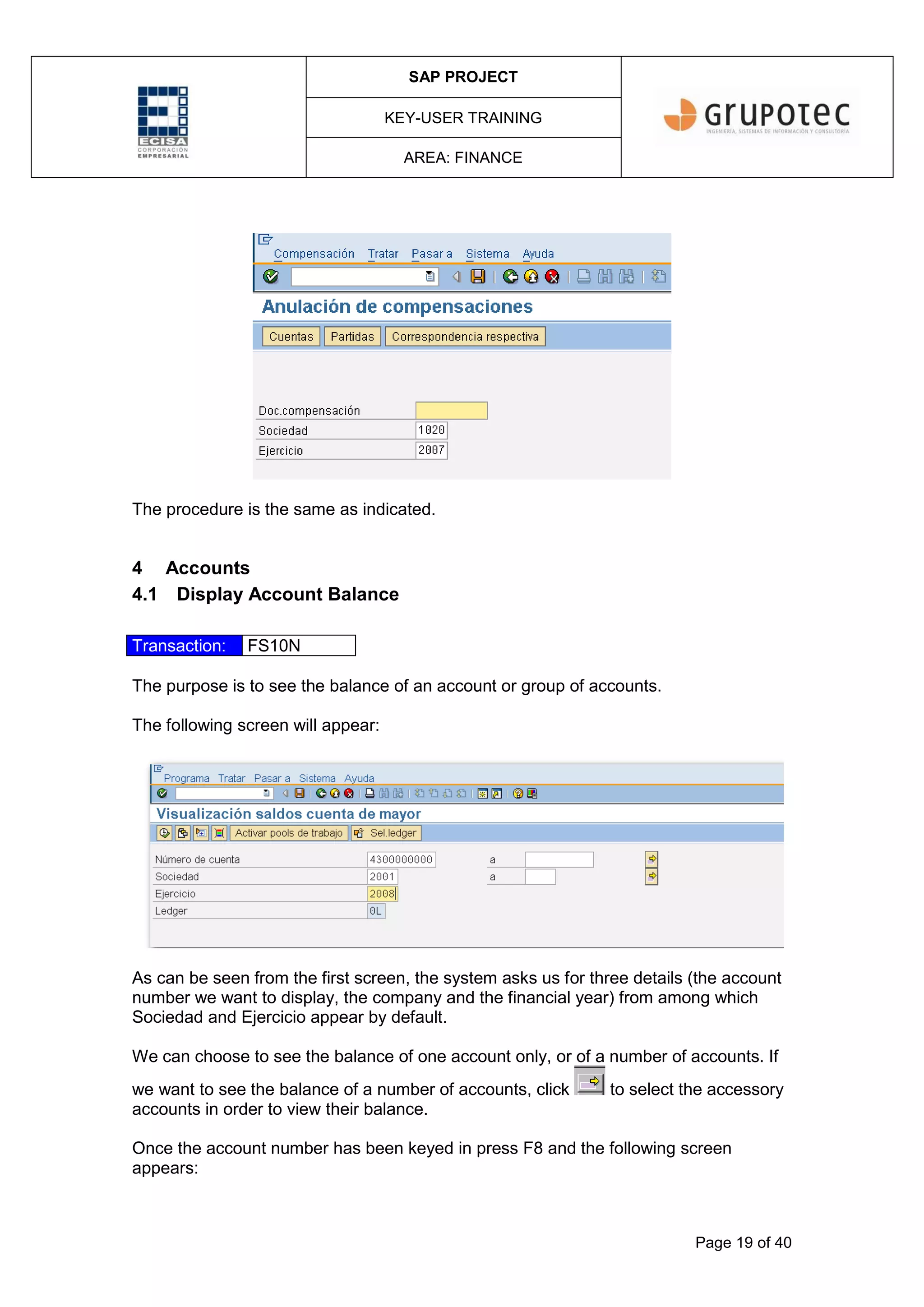 SAP - General Ledger Account | PDF