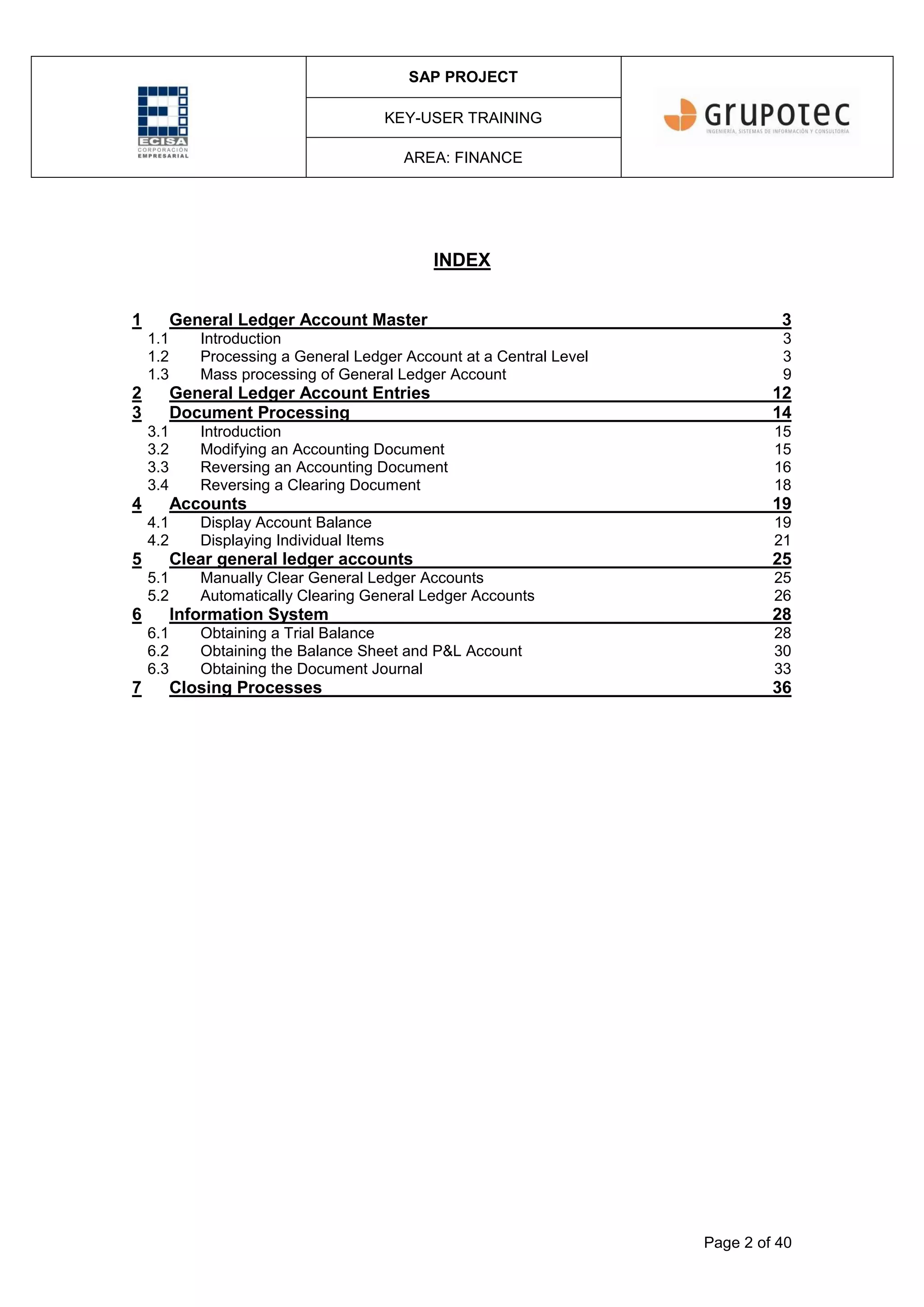 SAP - General Ledger Account | PDF