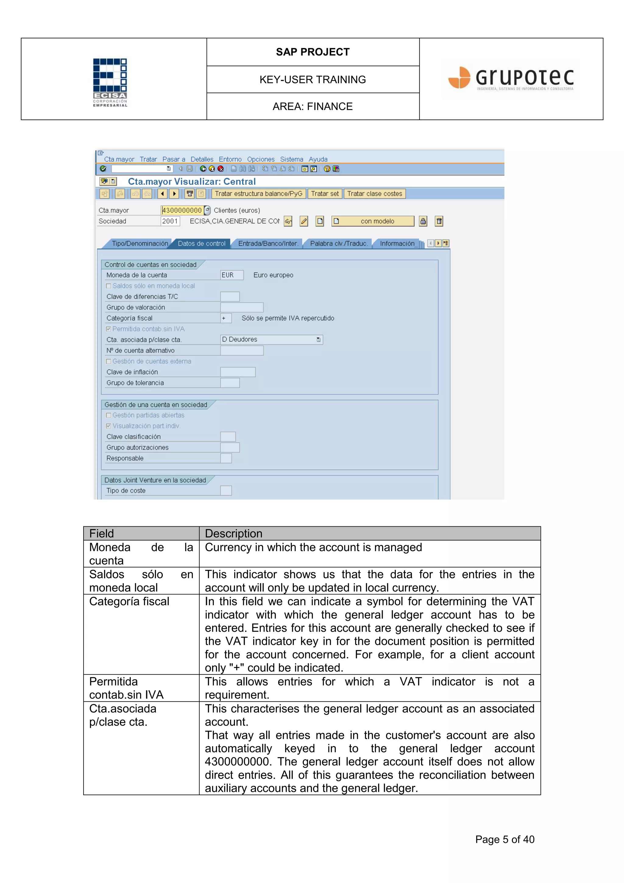 SAP - General Ledger Account | PDF