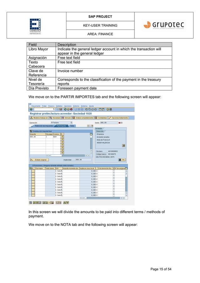 SAP - Vendor Entries | PDF