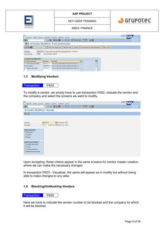 SAP - Vendor Entries | PDF