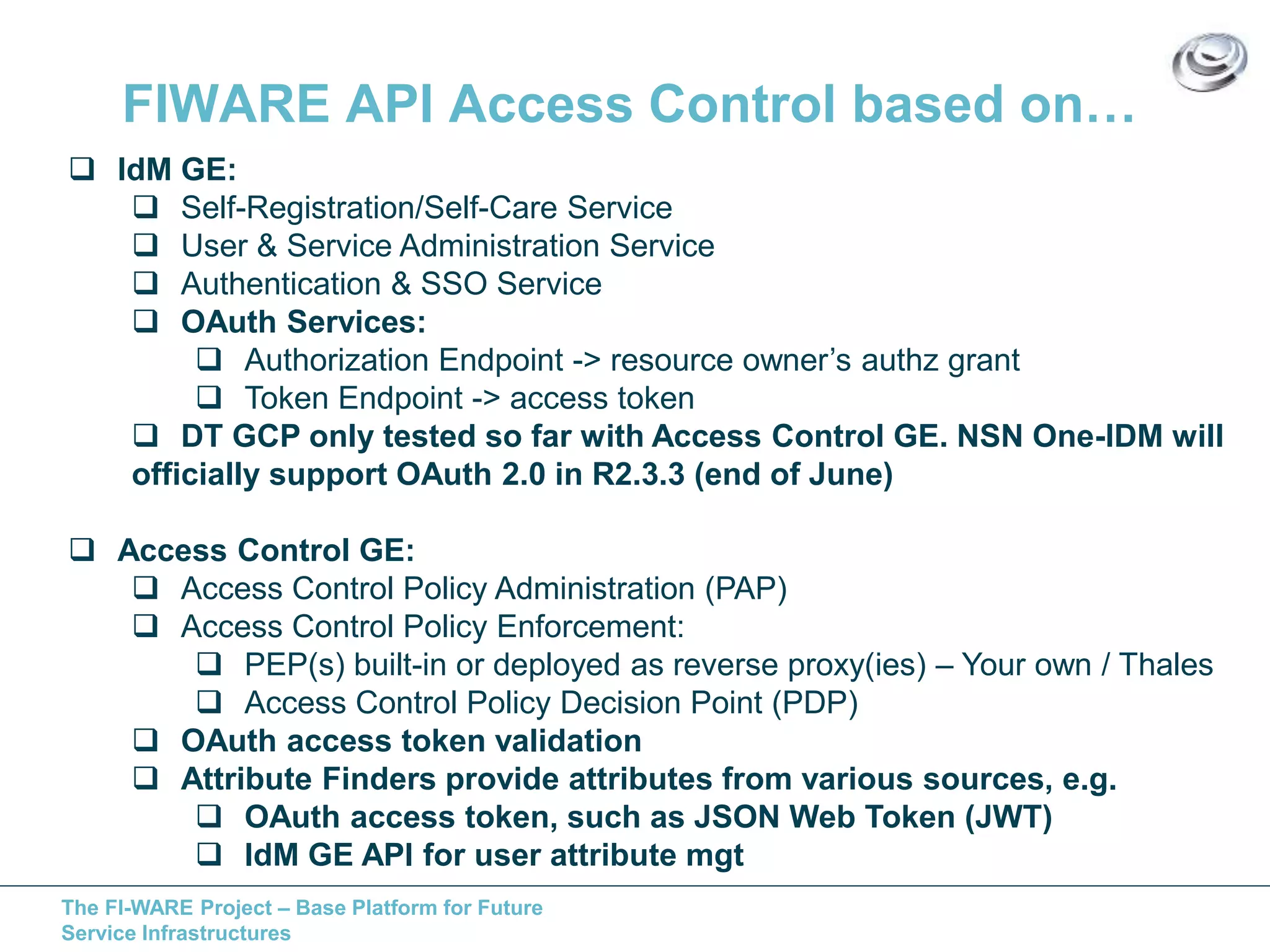 FI-WARE OAUTH-XACML-based API Access Control - Overview (Part 1) | PPT