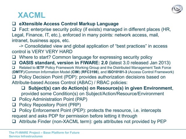 FI-WARE OAUTH-XACML-based API Access Control - Overview (Part 1) | PPT