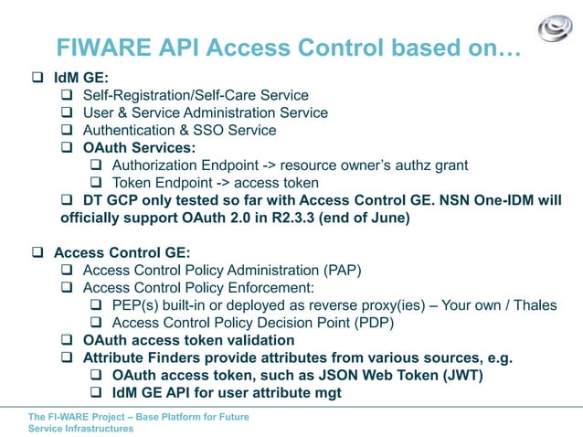Fi Ware Oauth Xacml Based Api Access Control Overview Part 1 Ppt