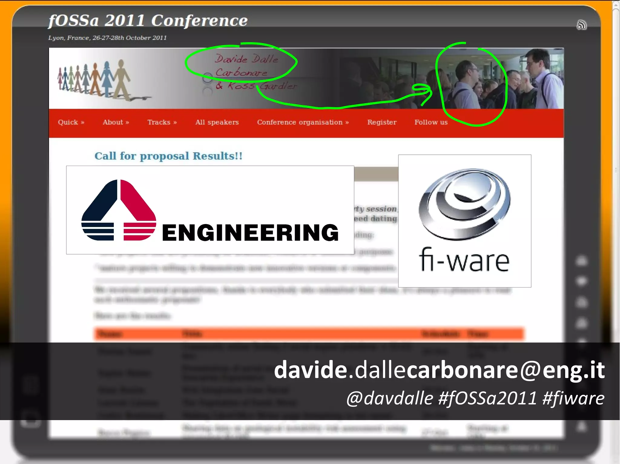 fOSSa 2011: FI-WARE Methods and Open Source Tools to Build Future ...
