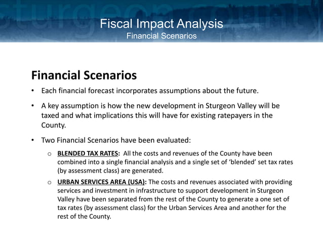 Sturgeon Valley: Fiscal Impact Analysis | PPT