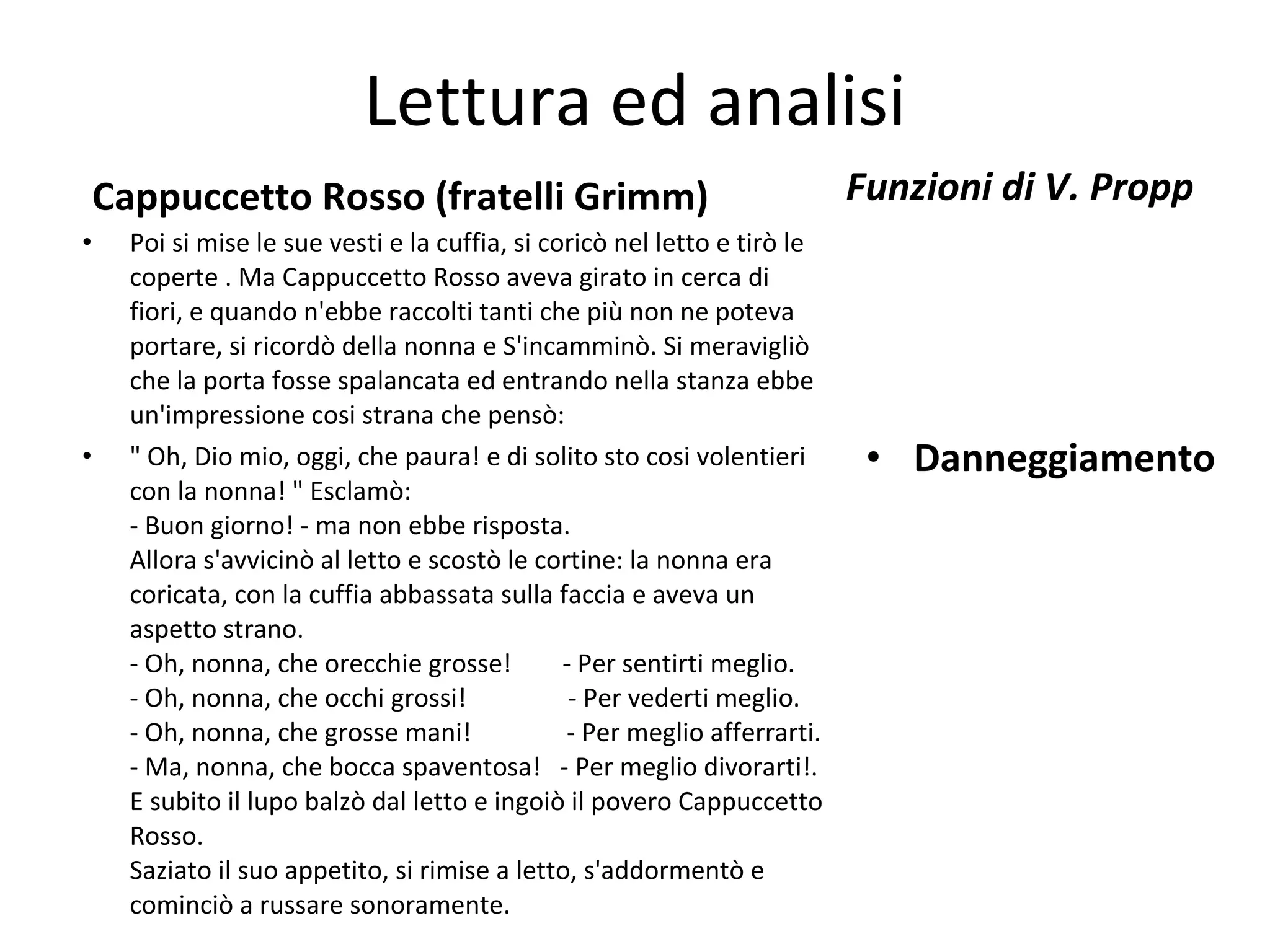 Fiaba Propp Analisi | PPT
