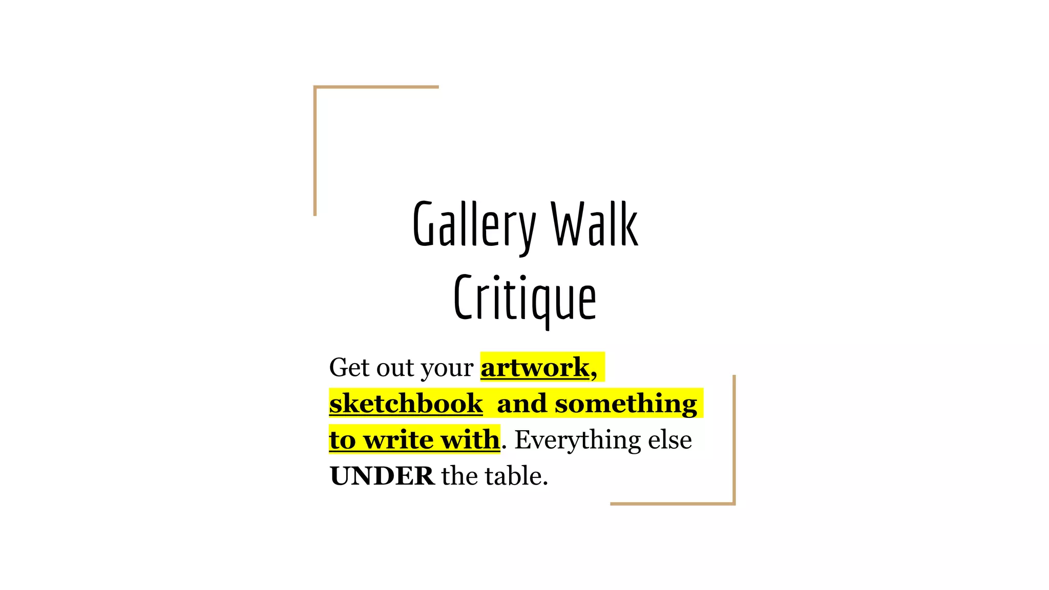 Gallery Walk Critique (instructions) | PPTX