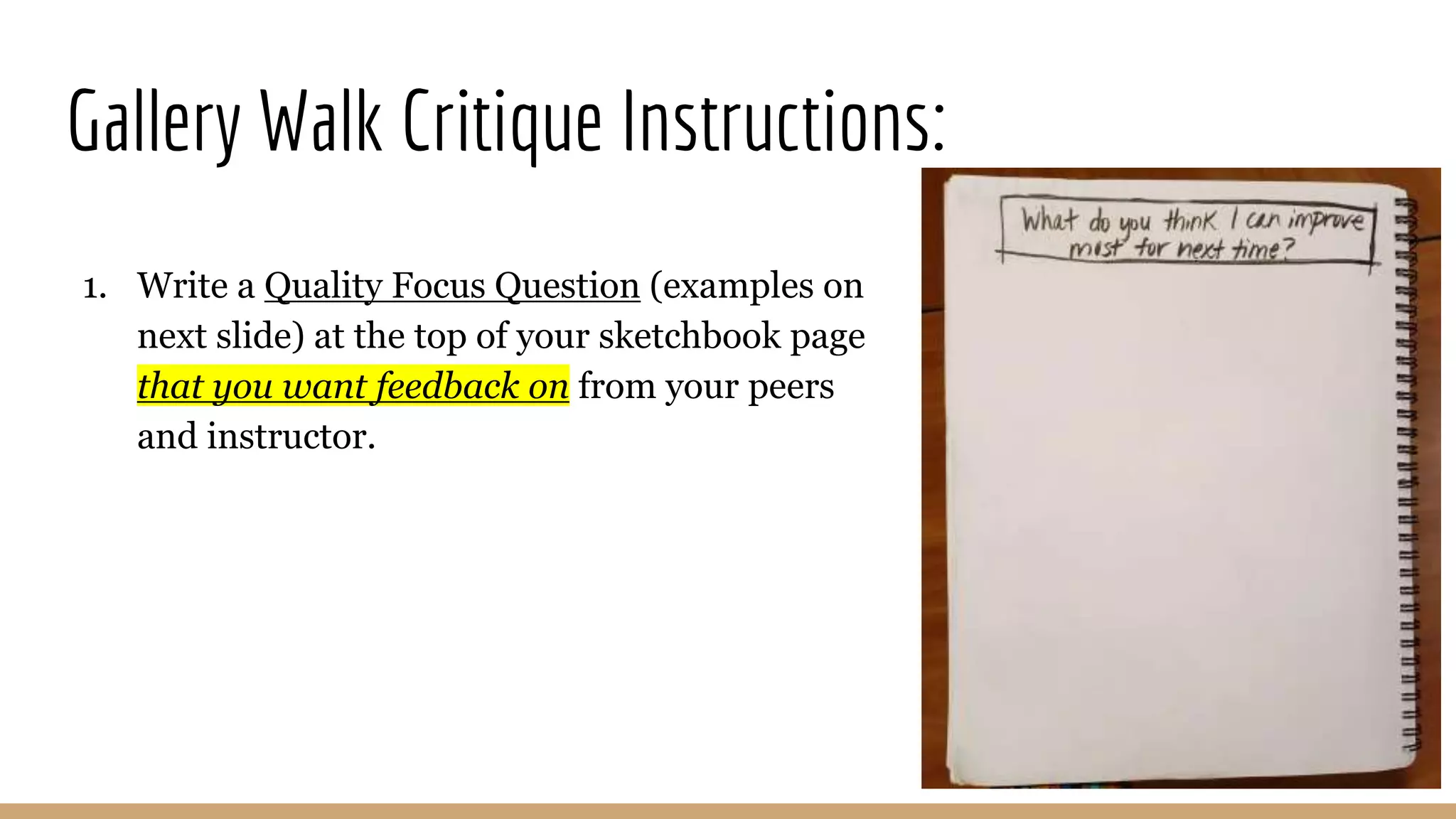 Gallery Walk Critique (instructions) | PPTX
