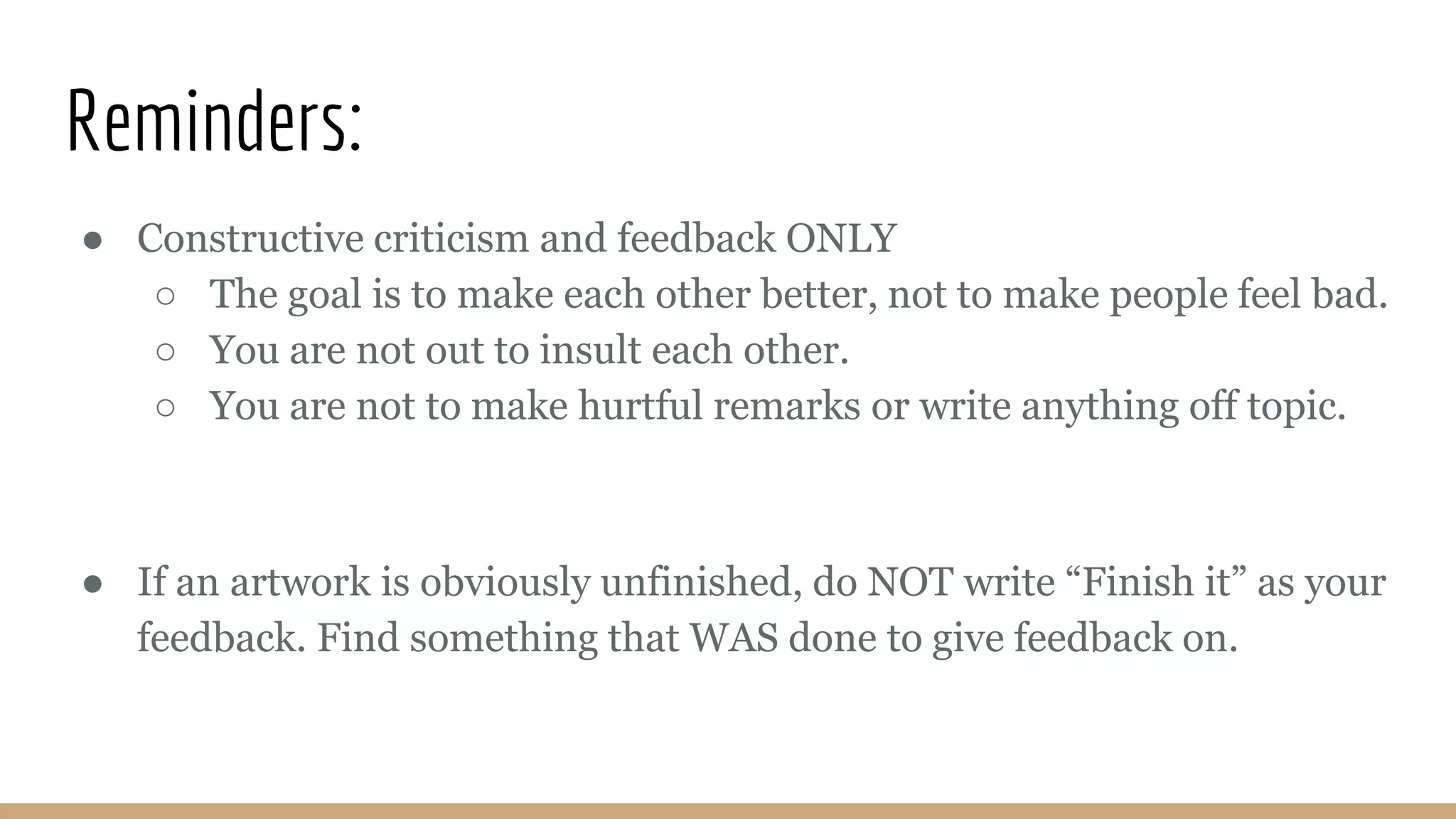 Gallery Walk Critique (instructions) | PPTX