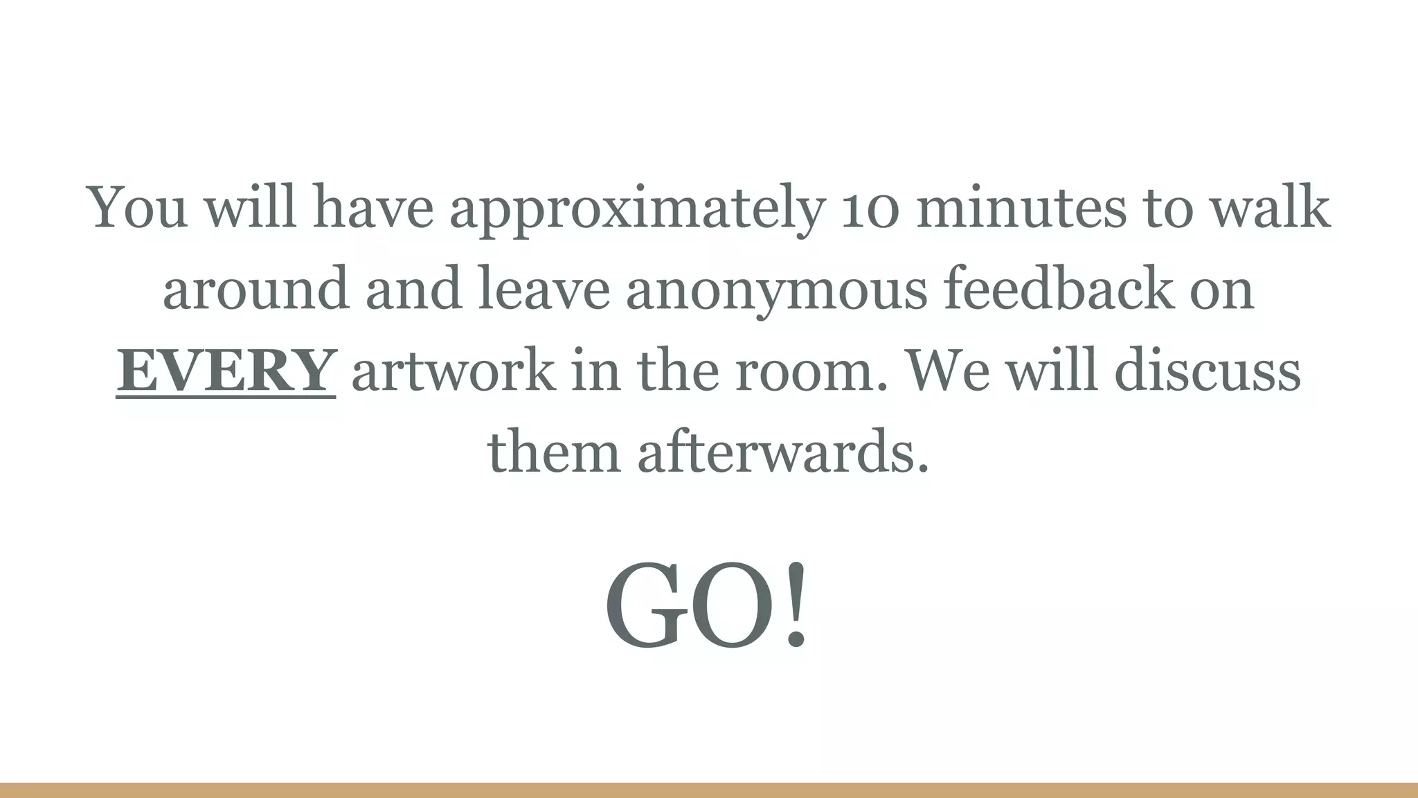 Gallery Walk Critique (instructions) | PPTX