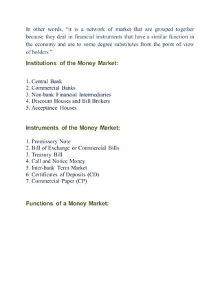 Financial market | DOCX