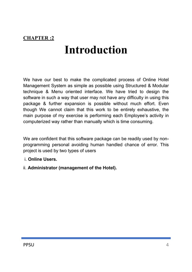 Hotel Management System final report | PDF