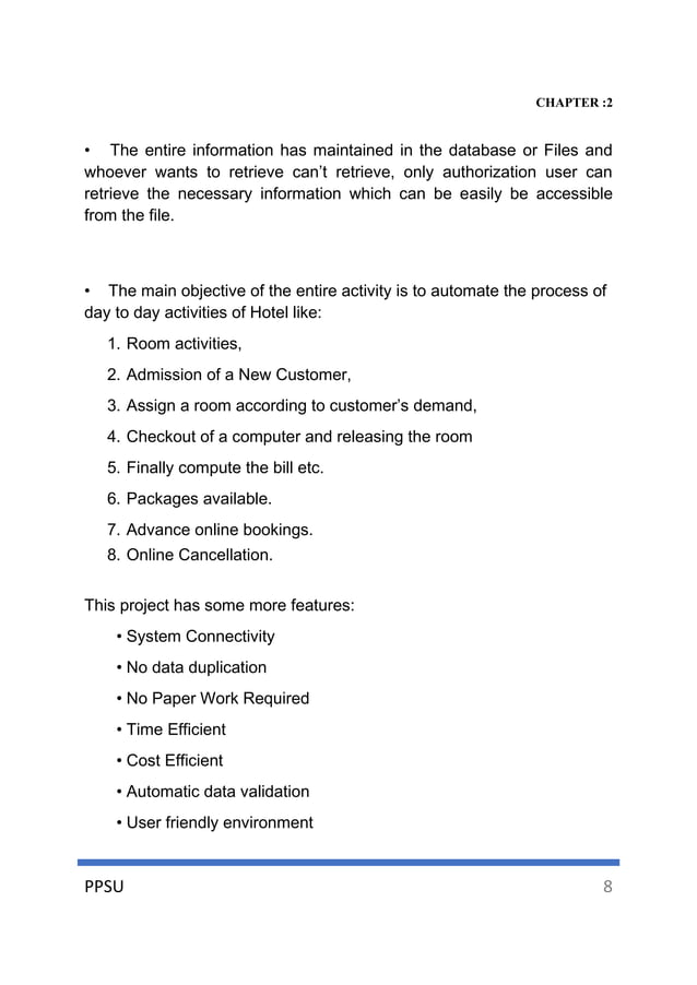 Hotel Management System final report | PDF