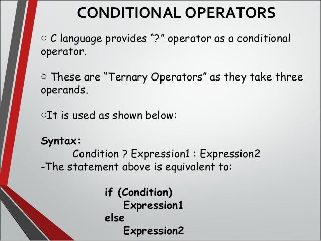 C operators