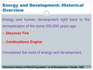 Energy and development:conflicts and opportunities | PPTX